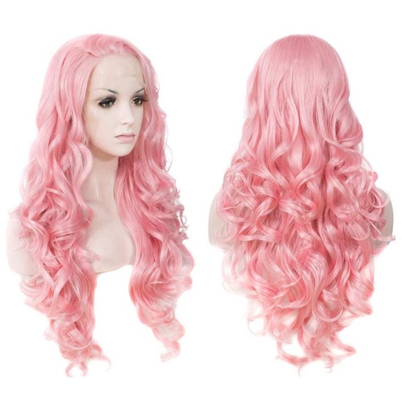 Accessories | Hailey 24 Pink Wavy Lace Front Wig Nwt | Poshmark